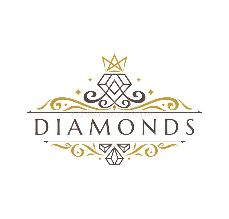 Luxury Diamond Logo Design Template Stock Vector - Illustration of ...