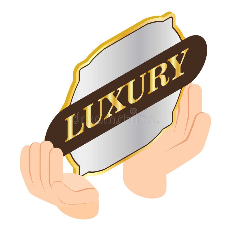 Luxury Sign Icon Isometric Vector. Luxury Quality Sign in Open Human ...