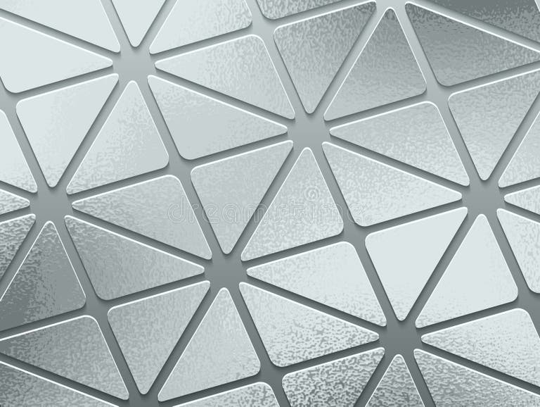 Luxury Silver Geometric Background with Embossed Geometric Triangular ...