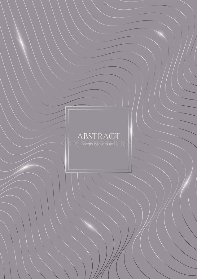 Luxury Silver Geometric A4 Template. Premium Linear Background Design ...