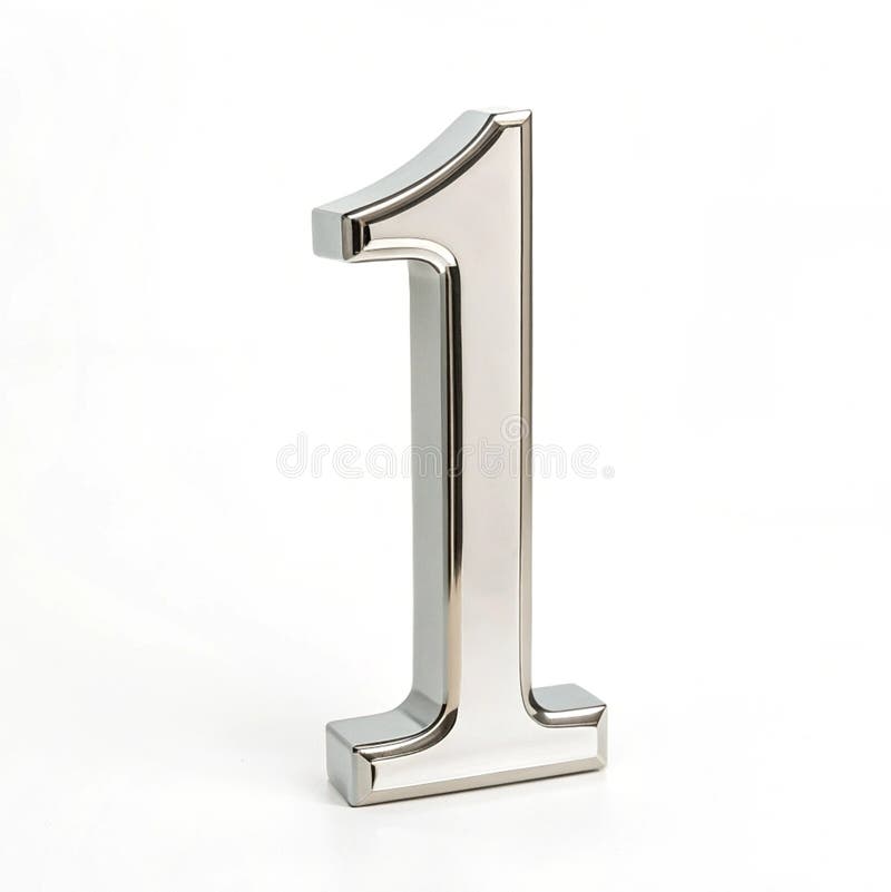 Luxury Silver Number 1 Typography Stock Illustration - Illustration of ...