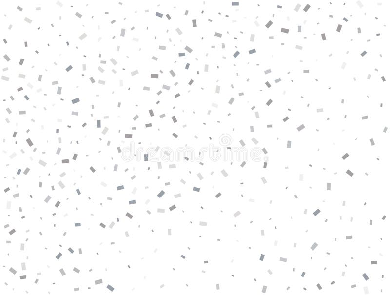 Luxury Silver Rectangular Glitter Confetti Background. White Festive ...