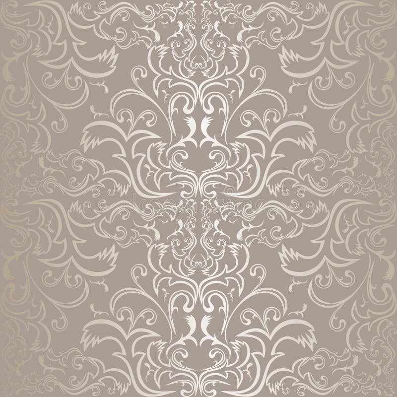 Luxury Silver Seamless Pattern. Stock Vector - Illustration of imagery ...