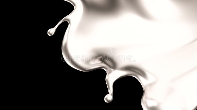 Luxury Silver Splash of Liquid. 3d Illustration, 3d Rendering Stock ...