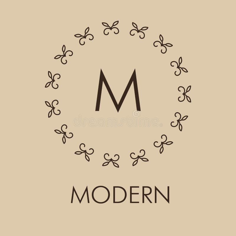 Luxury,simple and Elegant Monochrome Monogram Stock Vector ...