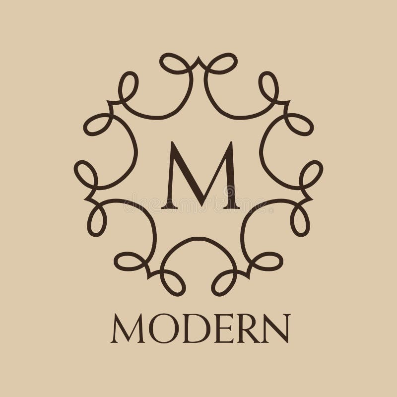 Luxury,simple and Elegant Monochrome Monogram Stock Vector ...