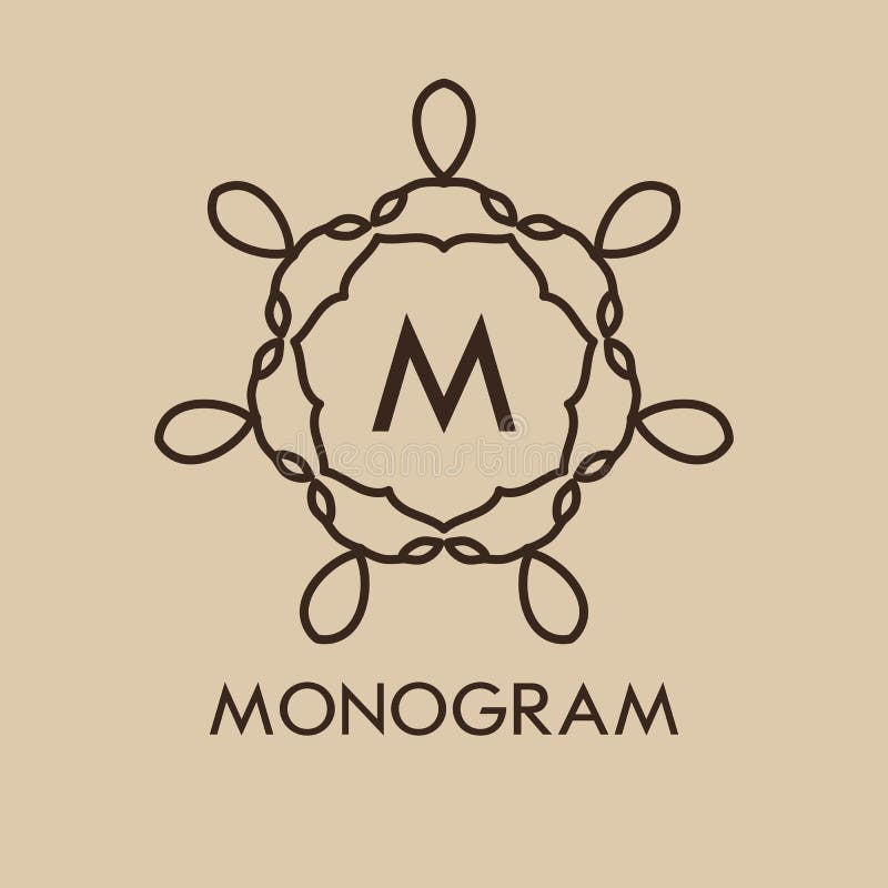 Luxury,simple and Elegant Monochrome Monogram Stock Vector ...