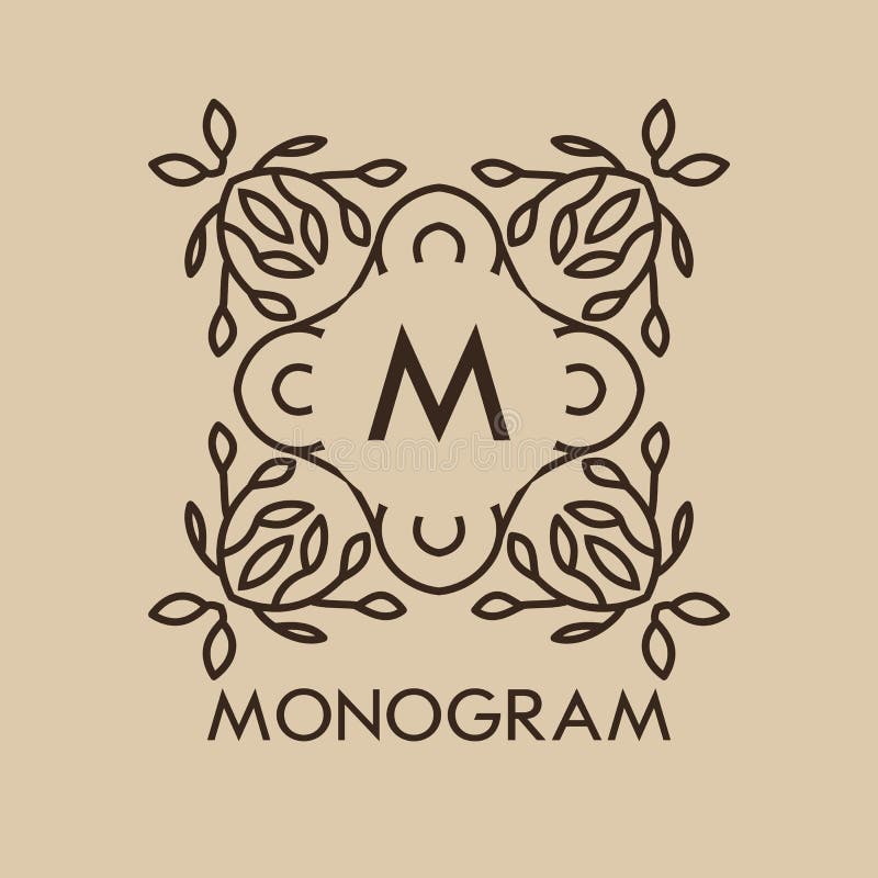 Luxury,simple and Elegant Monochrome Monogram Stock Vector ...
