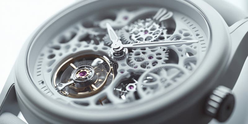 Luxury Skeleton Watch HighEnd Timepiece Details Stock Illustration ...