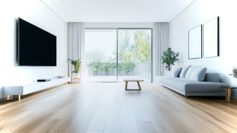 Luxury Smart Apartment Interior Showcasing Sleek Remote and Modern ...