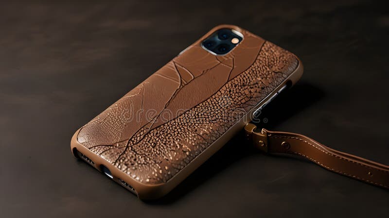 Luxury Smartphone Case in Mocha Mousse with Elegant Textures Stock ...
