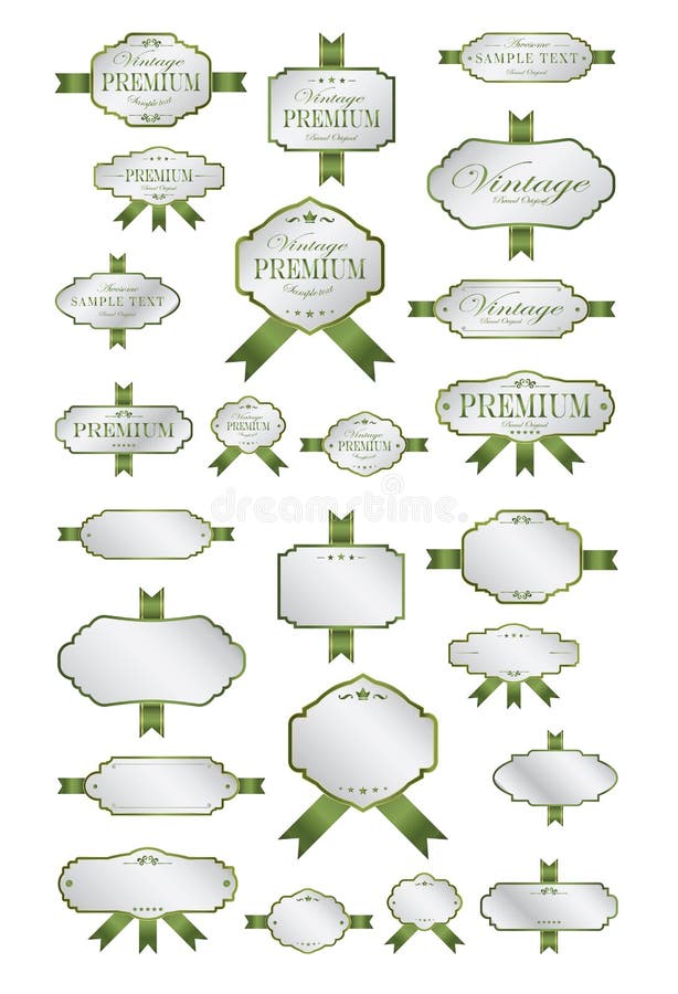 Luxury Soft Green Labels and Blank Labels Template Stock Vector ...