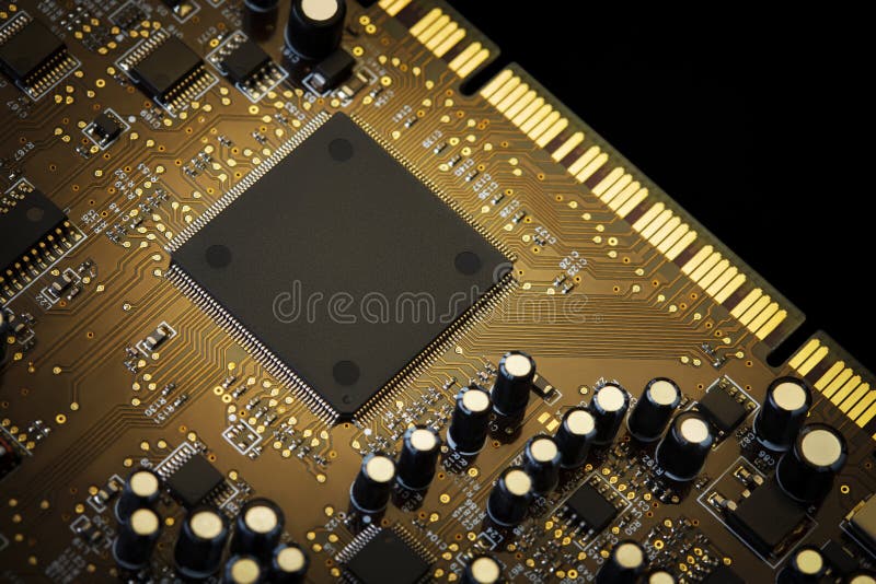 Luxury Sound Processor on Motherboard Stock Image - Image of equipment ...