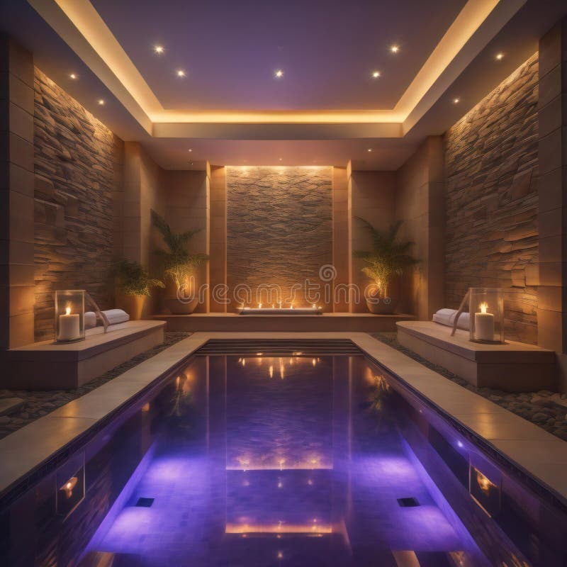 Luxury Spa Interior Design. Generative Ai Stock Illustration ...