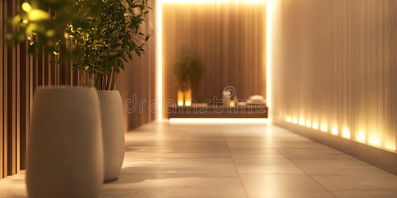 Luxury Spa Interior Design Warm Lighting and Tranquil Ambiance Stock ...