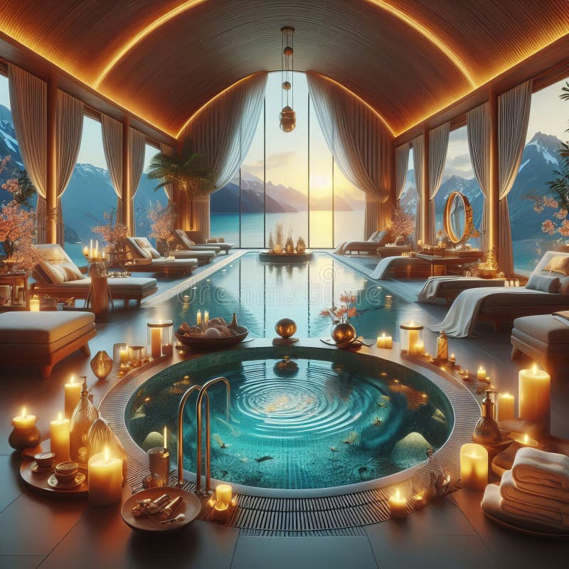 A Luxury Spa Weekend Getaway, Phot Stock Image - Image of aigenerated ...