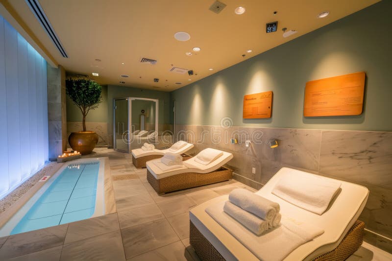 Luxury Spa Wellness Interior Stock Image - Image of lounge, lighting ...
