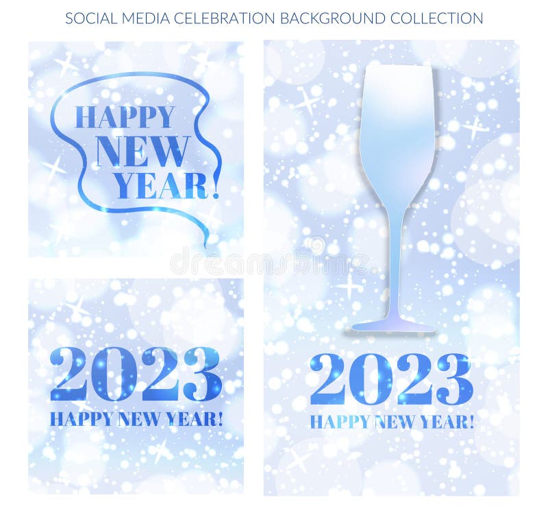 Luxury Sparkle and Shiny Effect Icy Blue Design for Social Media Stock ...