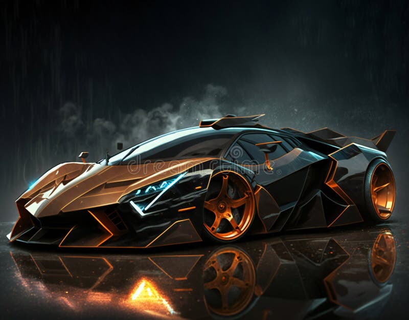 Luxury Speed Super Car. Fast Power Vehicle Concept Stock Illustration ...