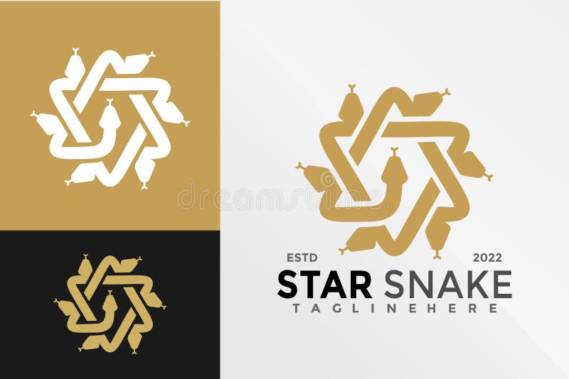 Luxury Star Snake Logo Design Vector Illustration Template Stock Vector ...