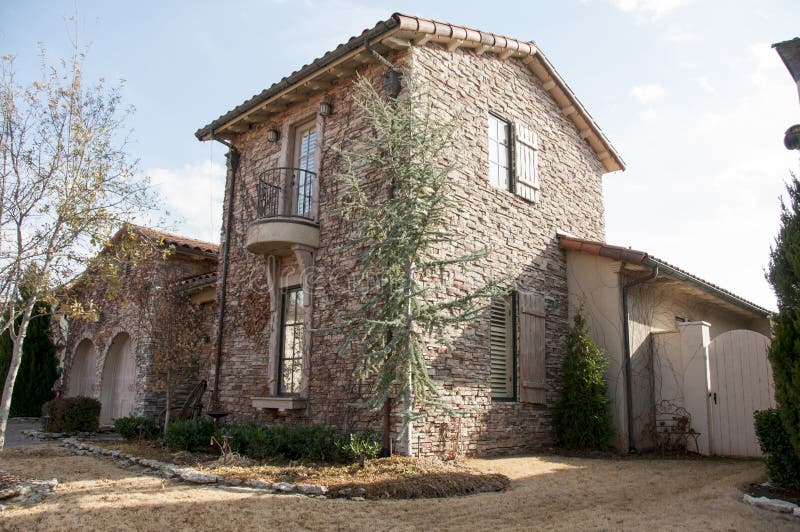 Luxury stone house stock image. Image of high, shutter - 39640975