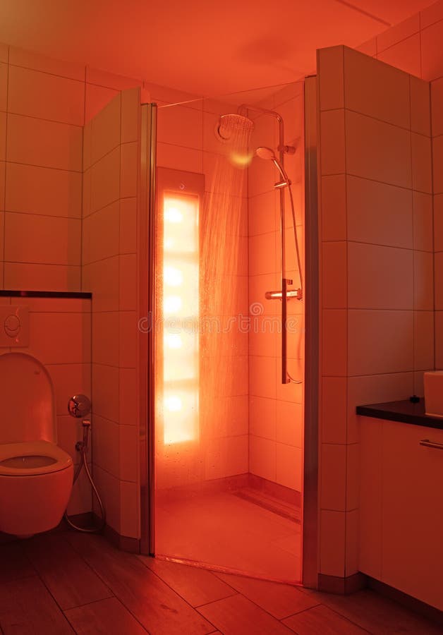 Luxury Sunshower in a Bathroom Stock Photo - Image of heat, sunshower ...