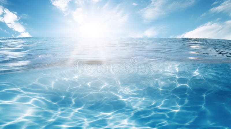 Luxury Swimming Pool on White Background. Stock Image - Image of ...