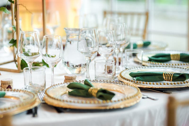 Luxury Table Set Up for a Special Event Stock Photo - Image of ...