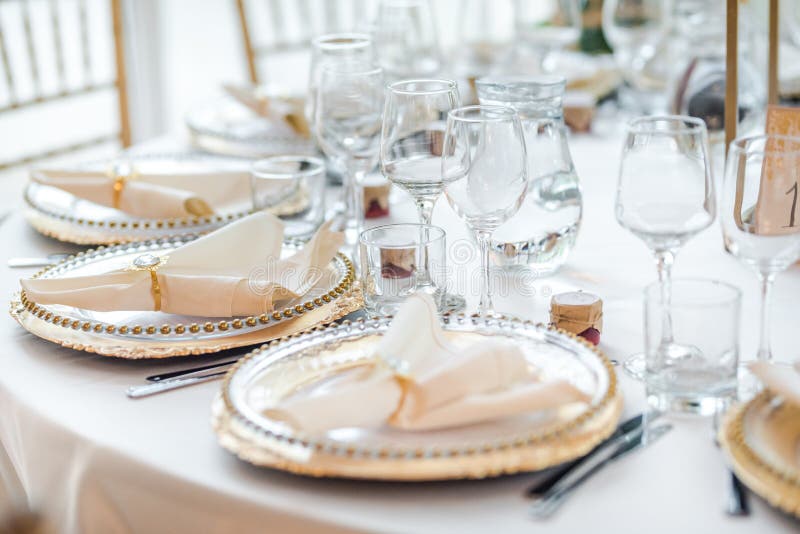Luxury Table Set Up for a Special Event Stock Image - Image of luxury ...