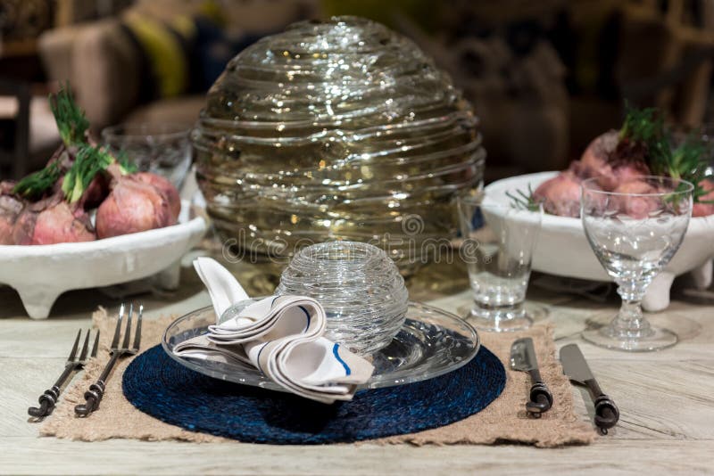 Luxury Table Setting stock photo. Image of dinner, dining - 55695322