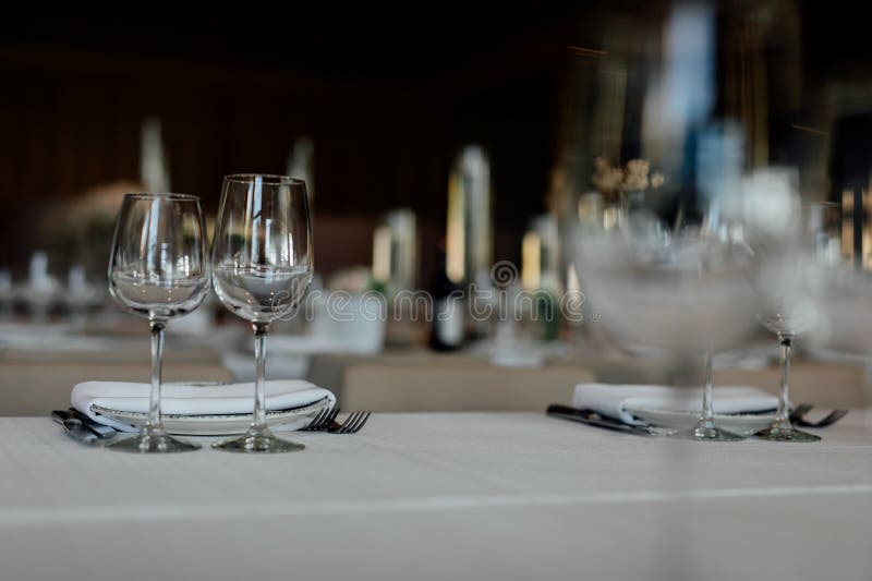 Luxury Table Settings for Fine Dining with and Glassware Stock Photo ... Luxury Table Settings for Fine Dining with and Glassware Stock Photo ...