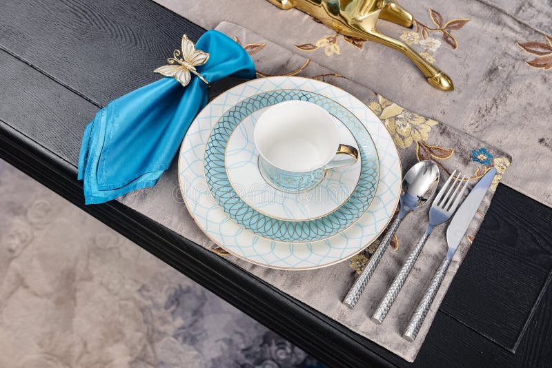 Luxury Tableware for Royal Palace Stock Photo - Image of luxury ...