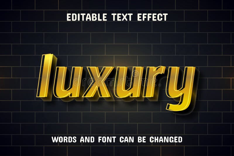Luxury Text - 3d Text Effect Stock Illustration - Illustration of logo ...