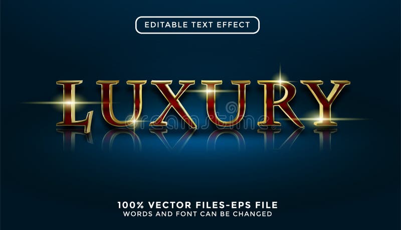 Luxury Text. Editable Text Effect with Golden Style Premium Vectors ...