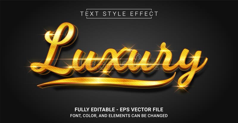 Luxury Text Style Effect. Editable Graphic Text Template Stock Vector ...