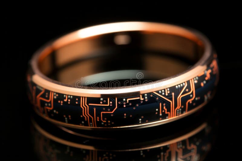 Luxury Titanium Ring with Advanced Microchip Technology for Modern ...