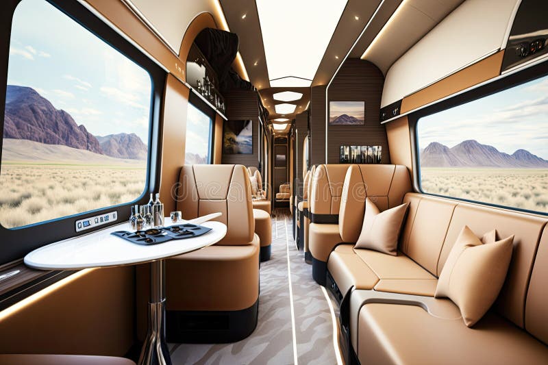 Luxury Train with Sleek, Modern Design and Advanced Technology Stock ...