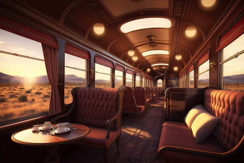 Luxury Train, with Steam Engine and Luxurious Interiors, Heading into ...