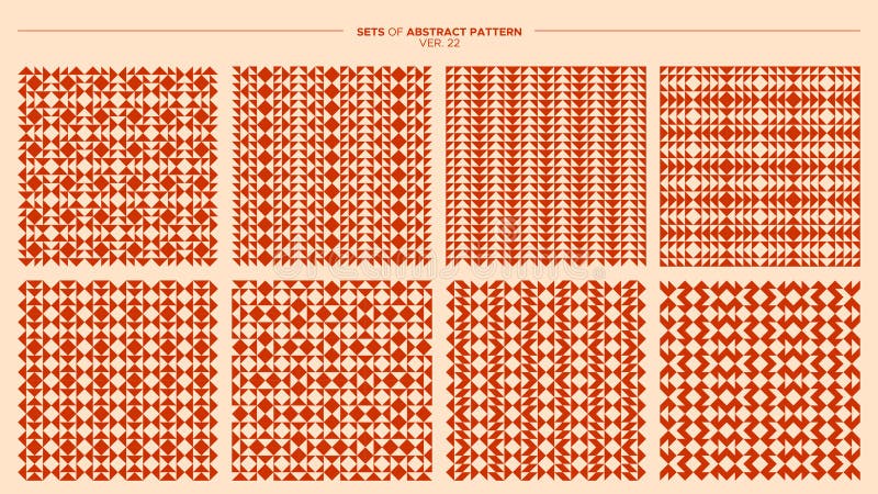 Luxury Triangle Abstract Seamless Pattern Set. Minimalist Shape ...