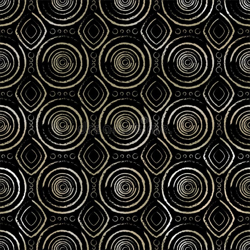 Luxury Tribal Gold Draw Pattern Seamless Stock Vector - Illustration of ...