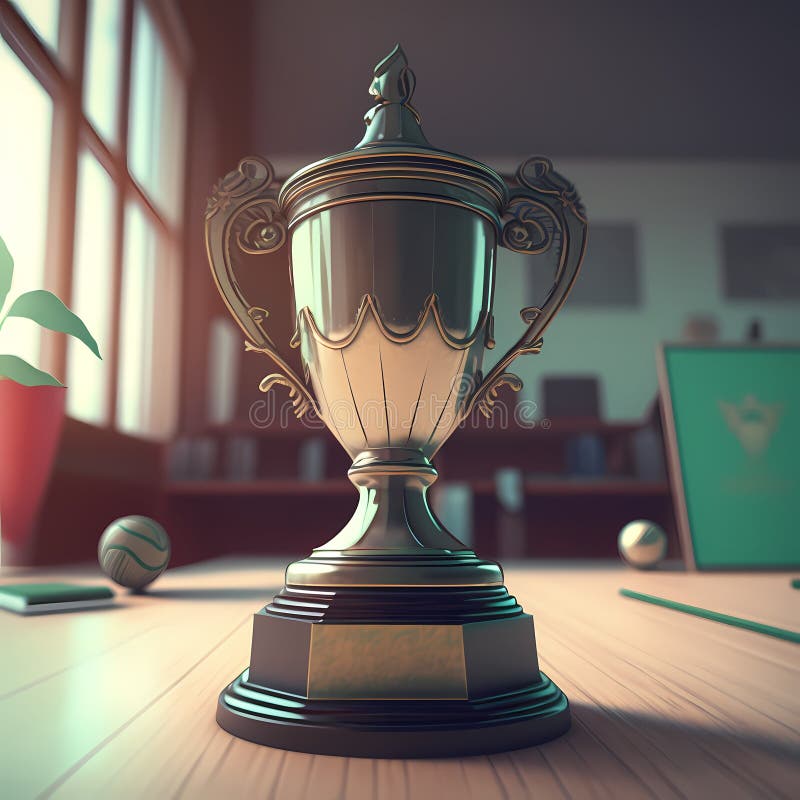 Luxury Trophy at School. Generative AI Stock Illustration ...