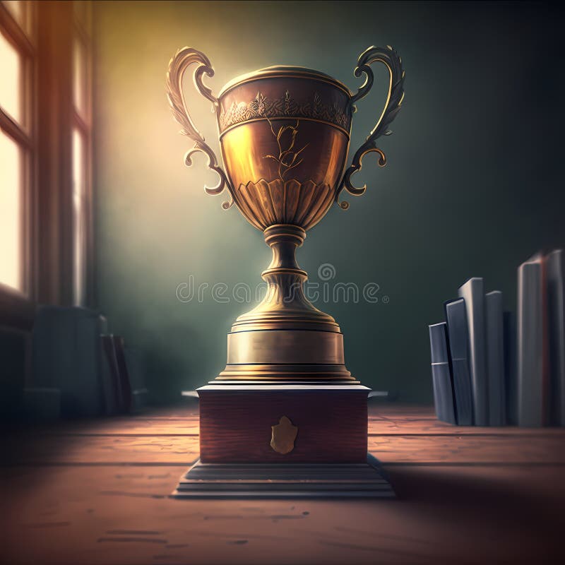 Luxury Trophy at School. Generative AI Stock Illustration ...