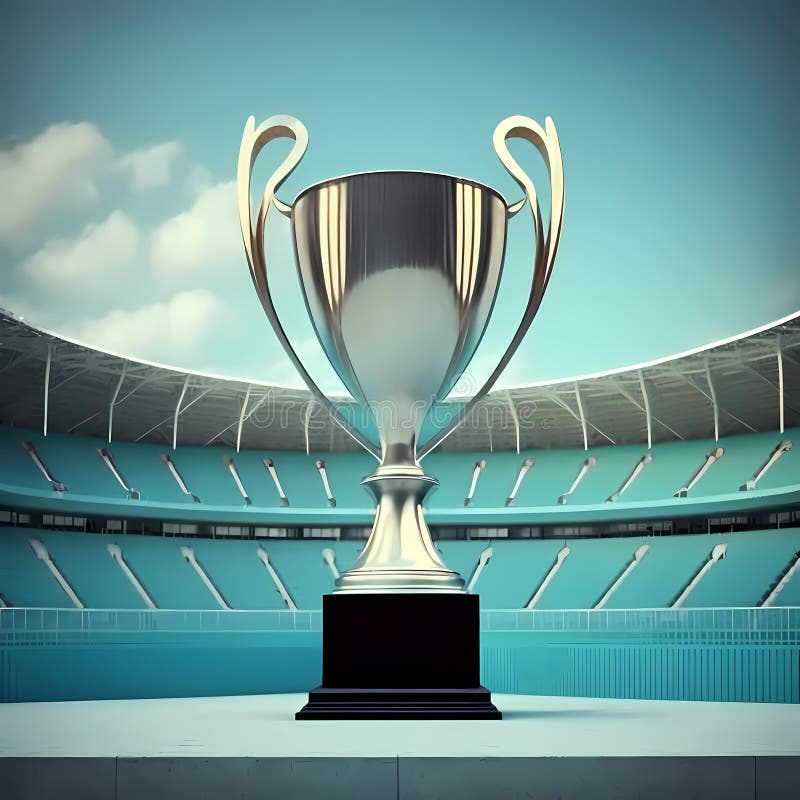 Luxury Trophy at Sport Stadium. Generative AI Stock Illustration ...