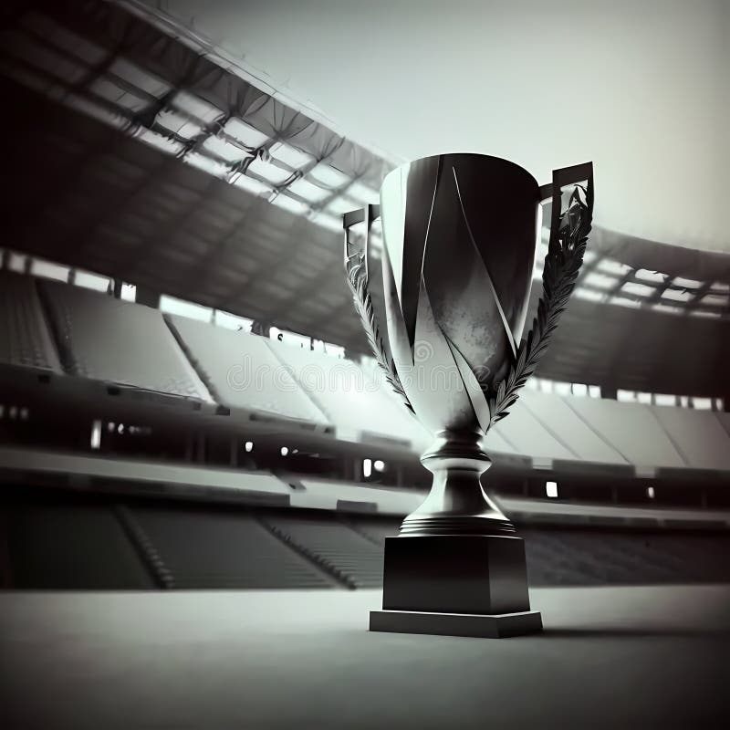 Luxury Trophy at Sport Stadium. Generative AI Stock Illustration ...