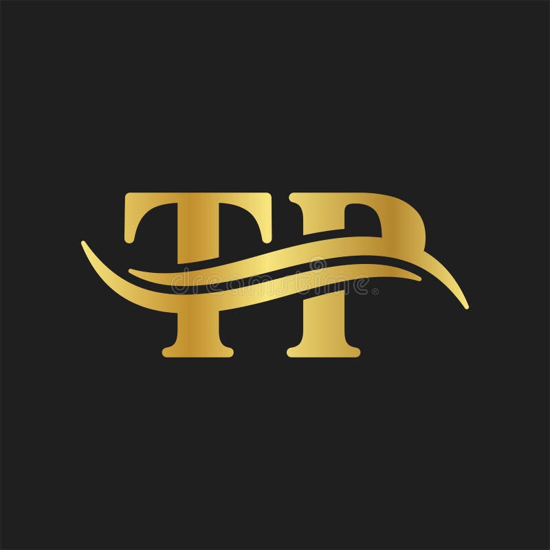 TP Letter Logo Elegant Wave Monogram Design Stock Vector - Illustration ...