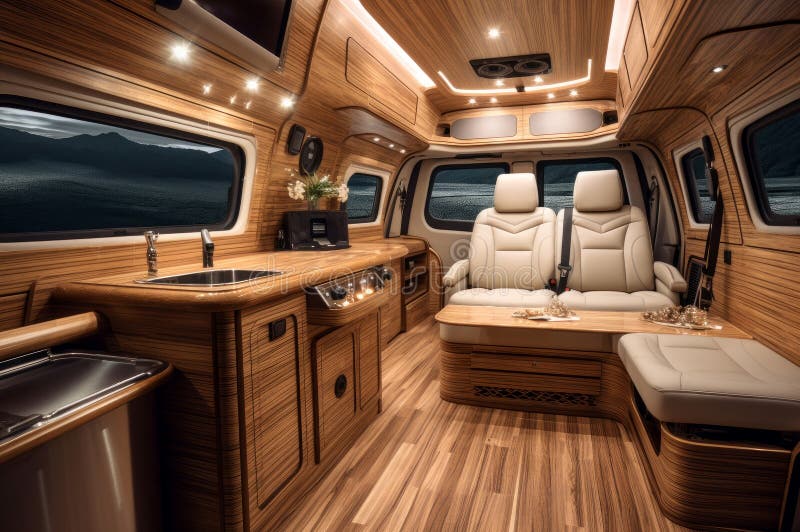 Luxury Van Interior. Generate Ai Stock Image - Image of equipment ...