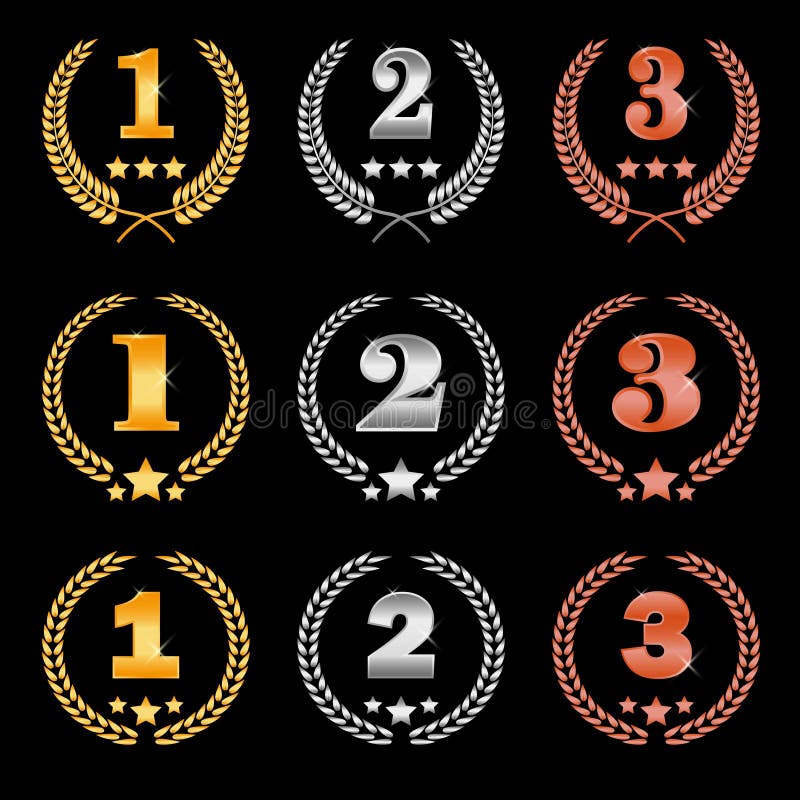 Luxury Various Top 3 Winner Label in Gold, Silver and Chopper Style by ...