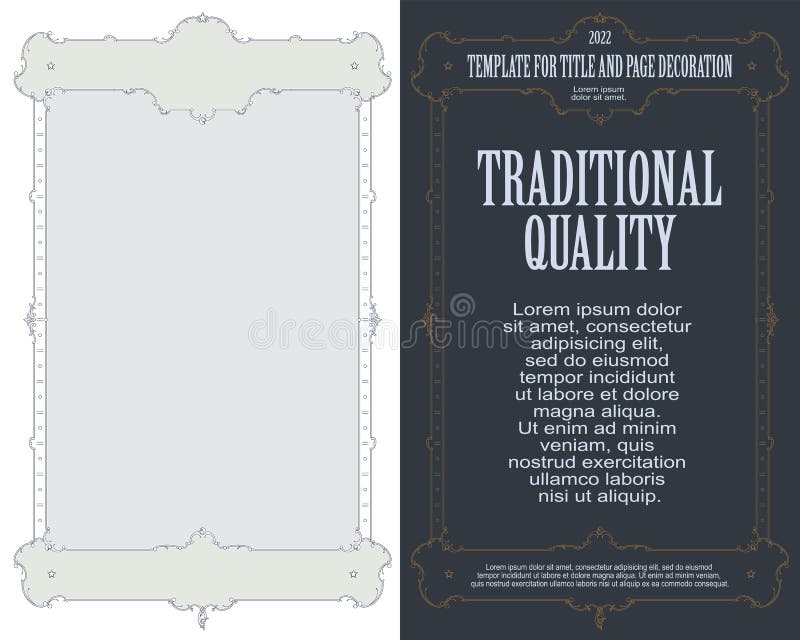 Luxury Vector Frame in Ancient Style for Flyer, Invitations or Greeting ...