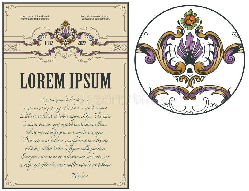 Luxury Vector Frame in Ancient Style for Flyer, Invitations or Greeting ...