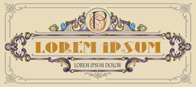 Luxury Vector Frame in Ancient Style for Flyer, Invitations or Greeting ...